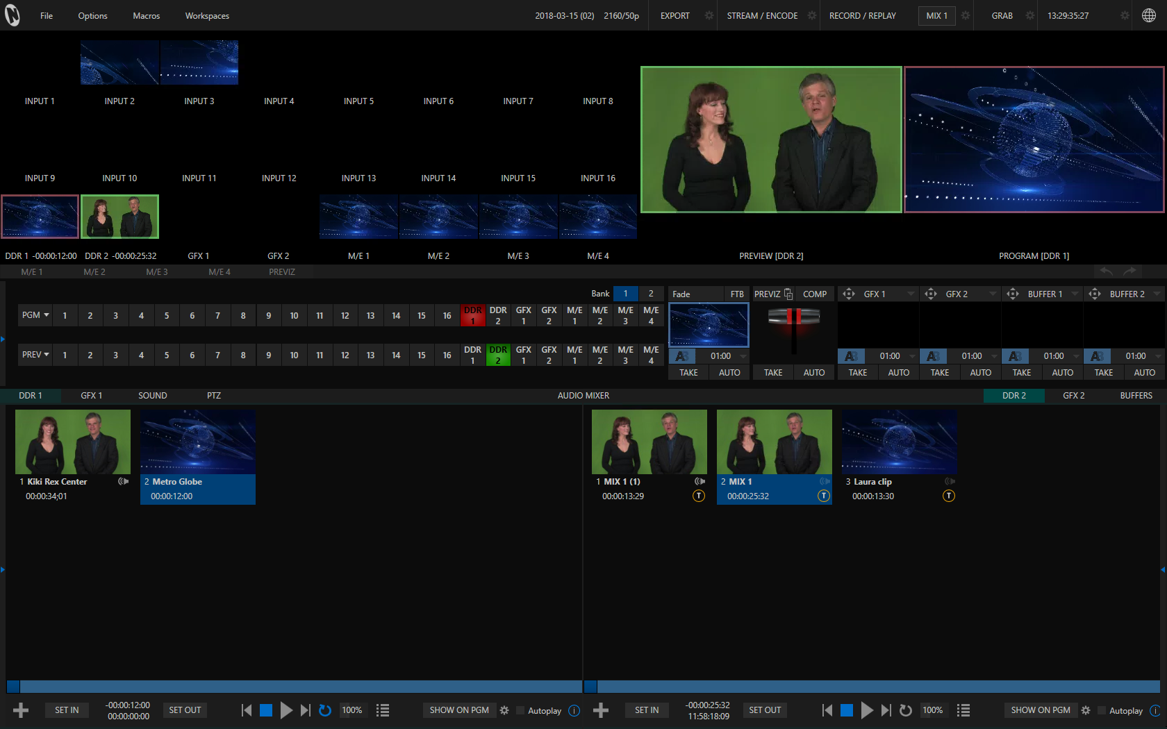 TC1 and Transcode 'T' icon on media