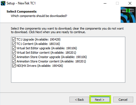 Installing TC1 Updates