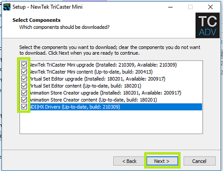 Installing TriCaster Mini 4k Updates