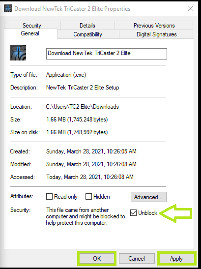 Installing TC2 Software Updates