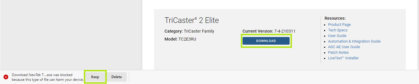 Installing TC2 Software Updates