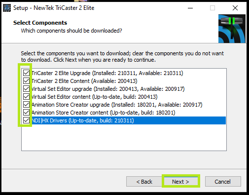 Installing TC2 Software Updates