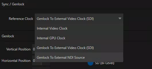 TC2 Elite Genlock Definitions and Options